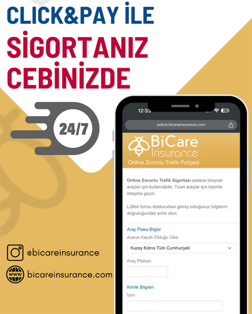 Bicare | Kıbrıs Sigorta Şirketi | KKTC Online Poliçe - Anasayfa